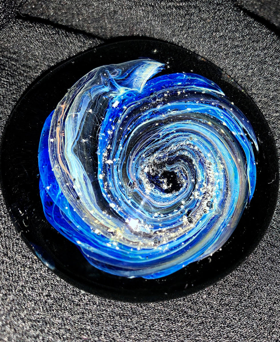 Custom Glass Twisty Space Cremation Paperweight – Crandall Glassworks